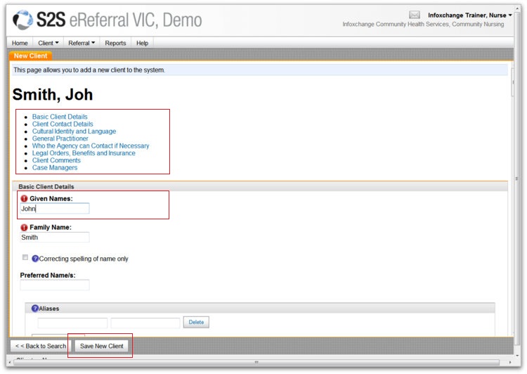 Step 1b: Add New Client | S2S Userguide